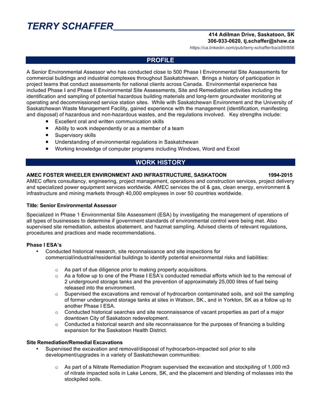 Terry Schaffer Resume Final 11 June 15 | PDF