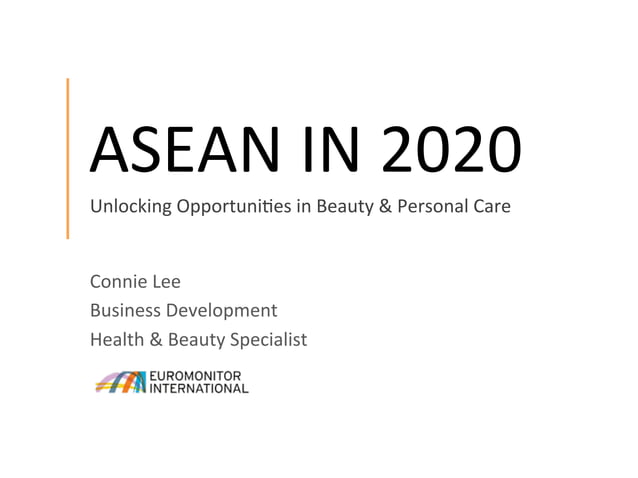 ASEAN Beauty In 2020 - ACLF 2015 | PPT