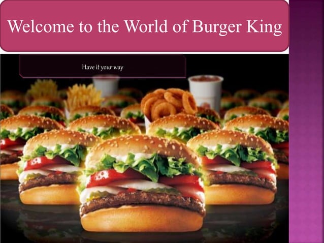 Presentation on Burger king industry | PPTX