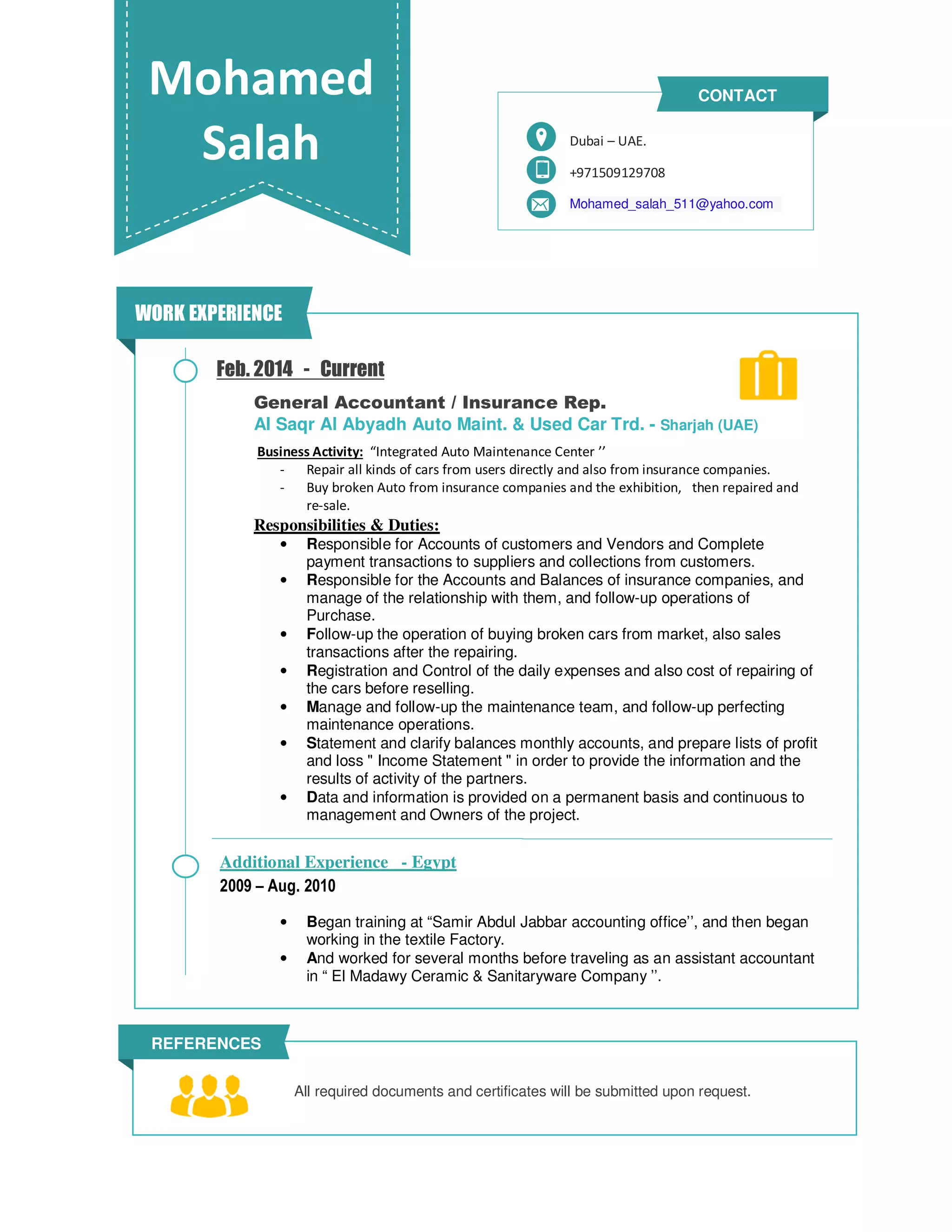Acc. Mohamed Salah CV | PDF