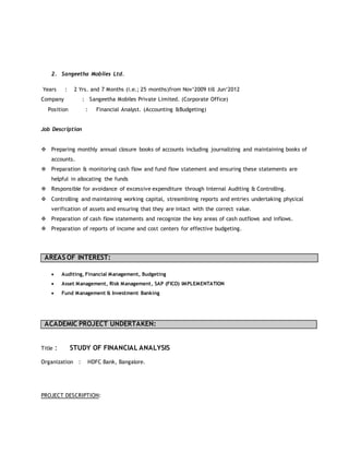 Satyajith resume | DOCX