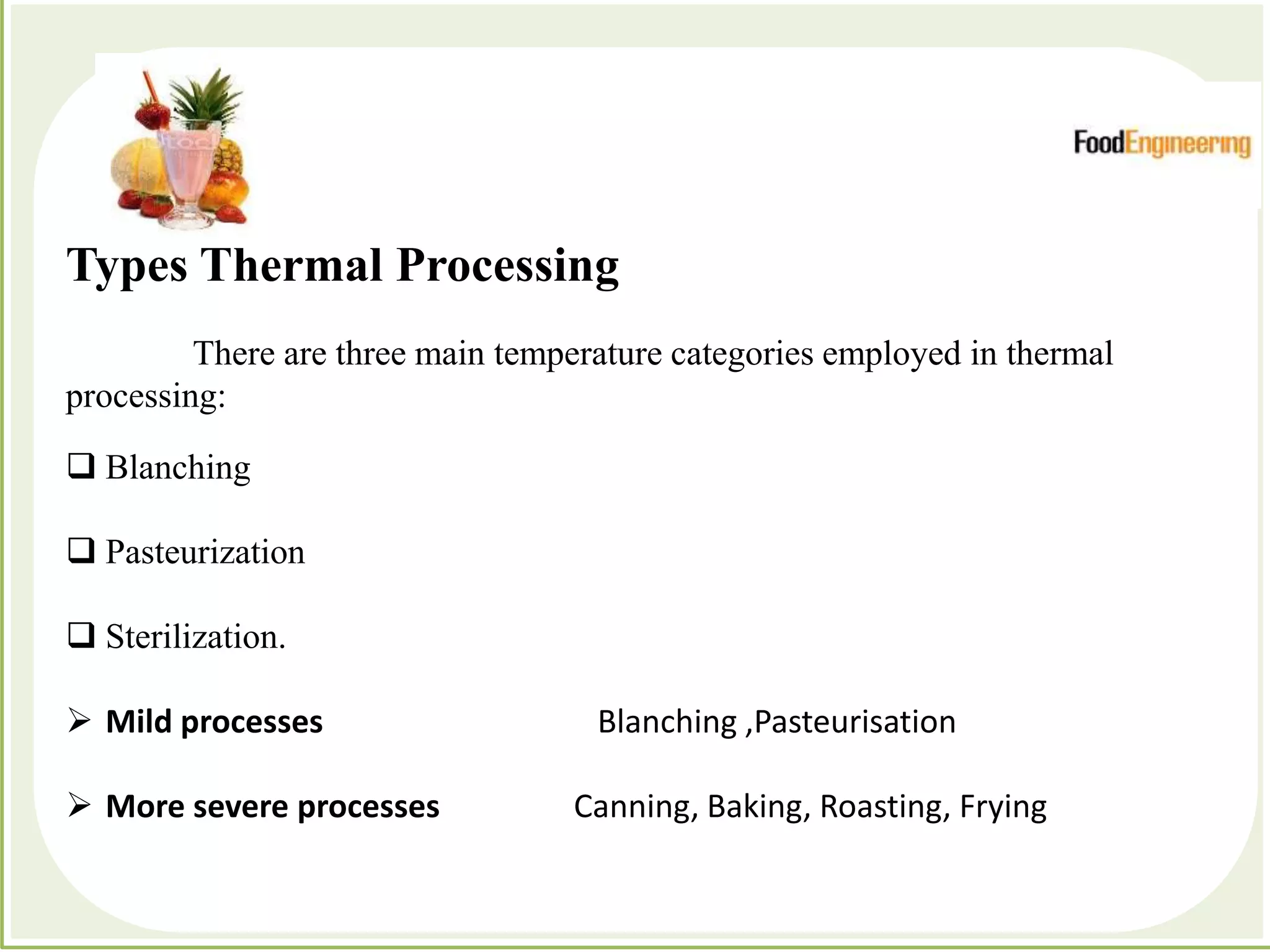 thermal processing of food | PPTX