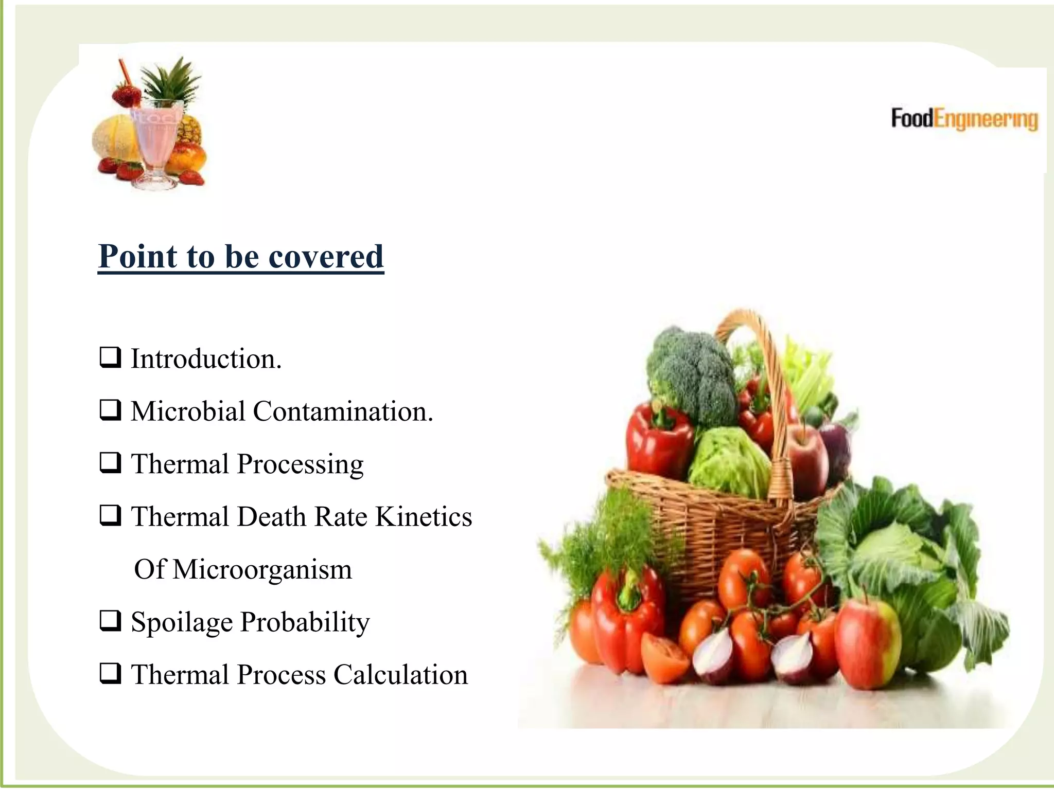 thermal processing of food | PPTX