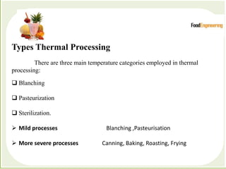 thermal processing of food | PPTX
