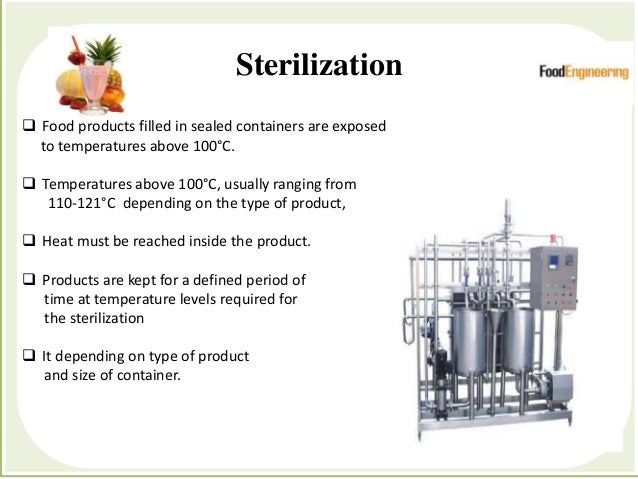thermal processing of food