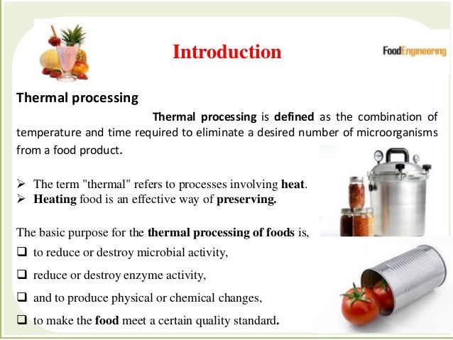 thermal processing of food