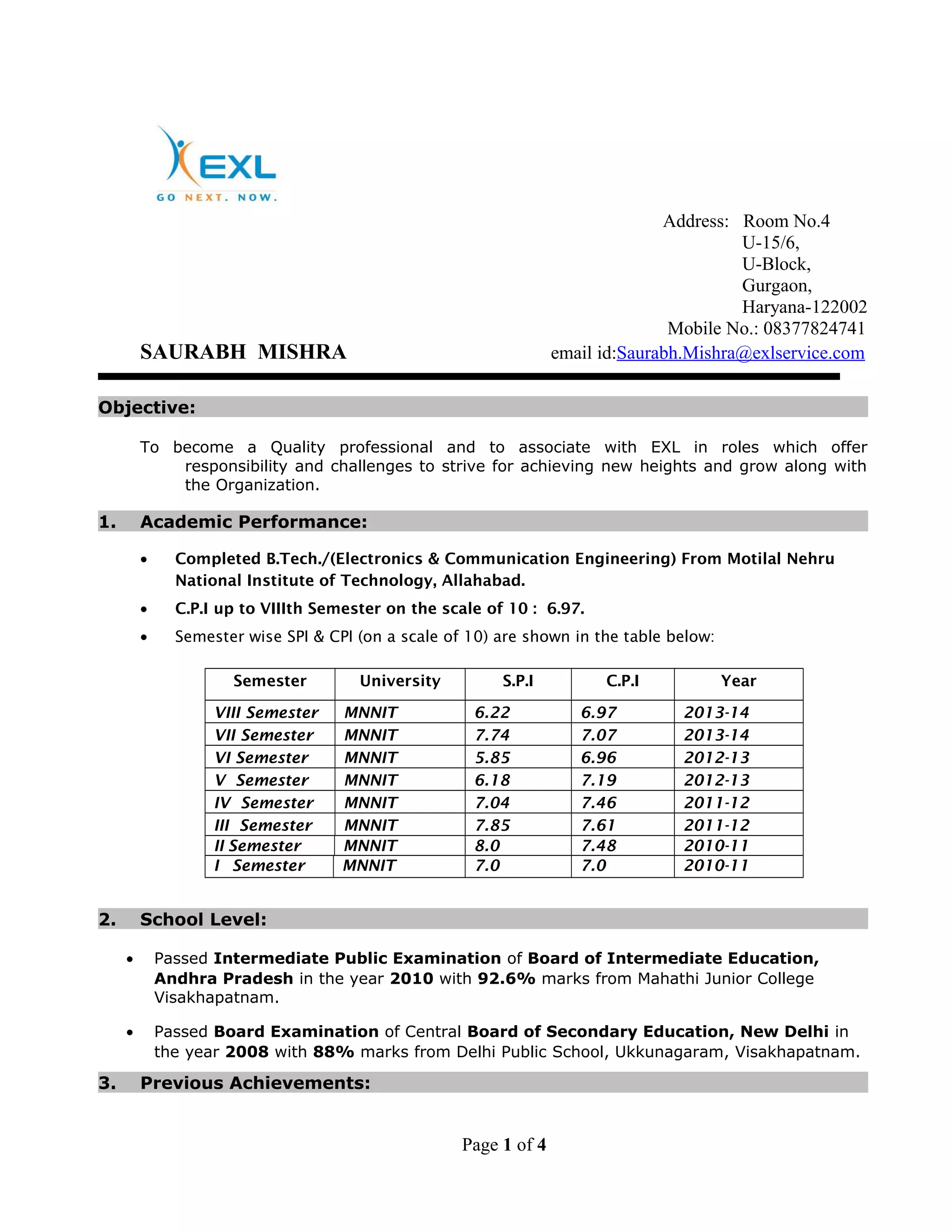 Saurabh Mishra EXL 83912 | PDF