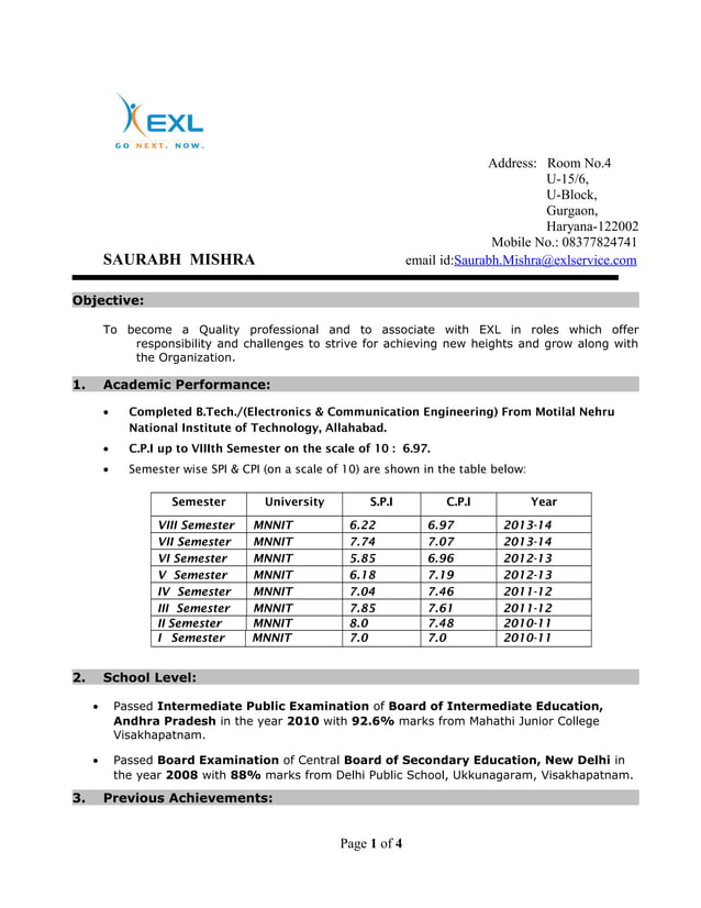 Saurabh Mishra EXL 83912 | PDF