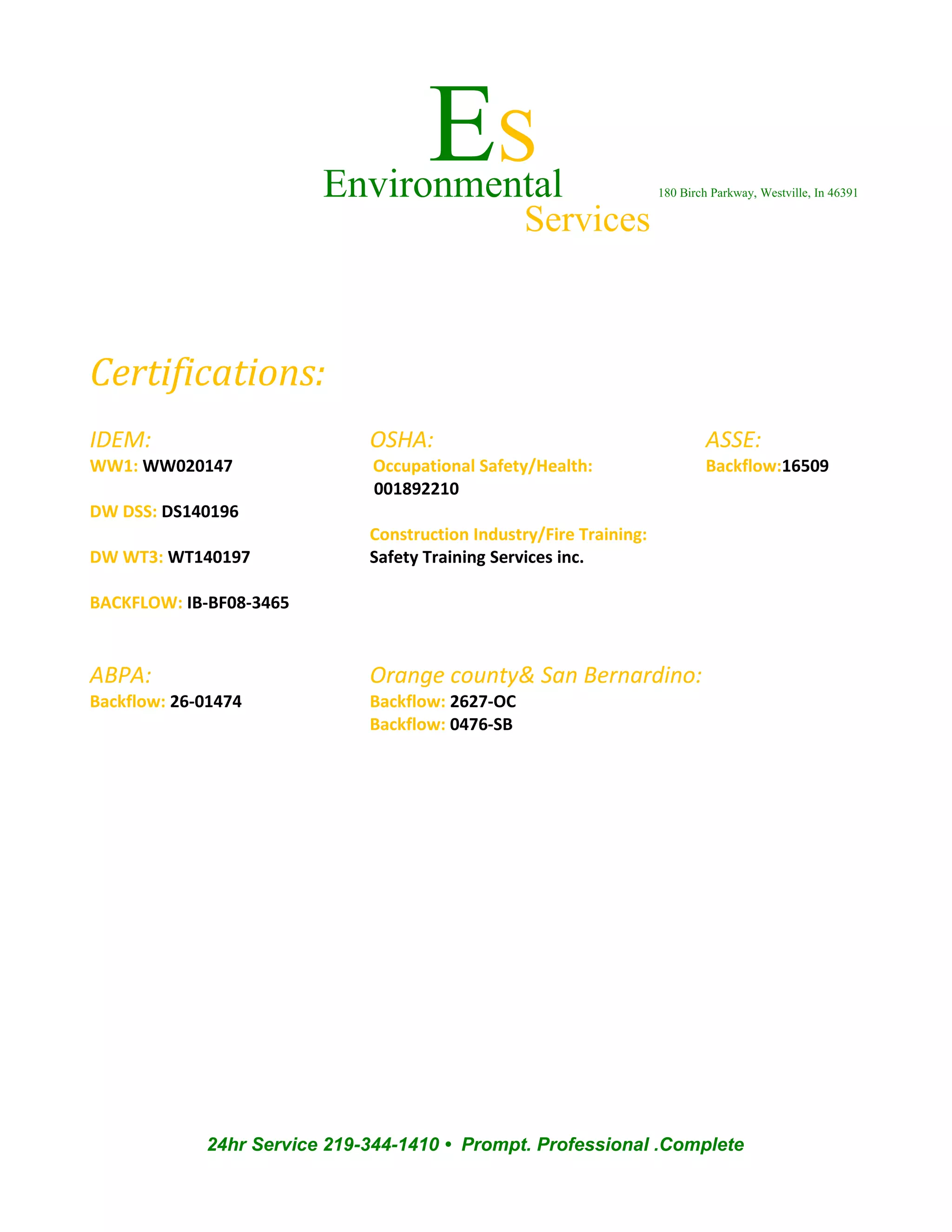 certifications | DOC