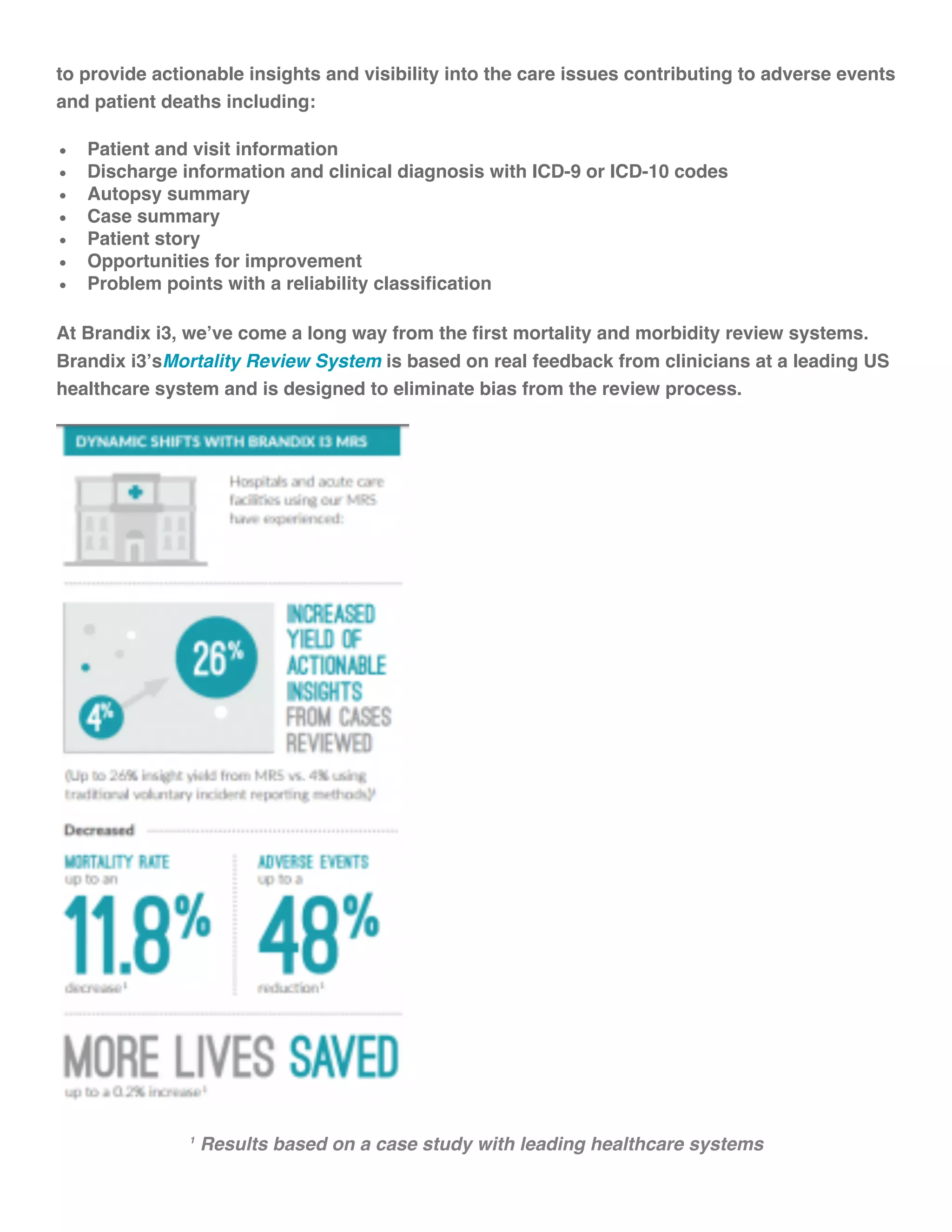 Turbo-Charging the Mortality Review System in A Healthcare Organize ...