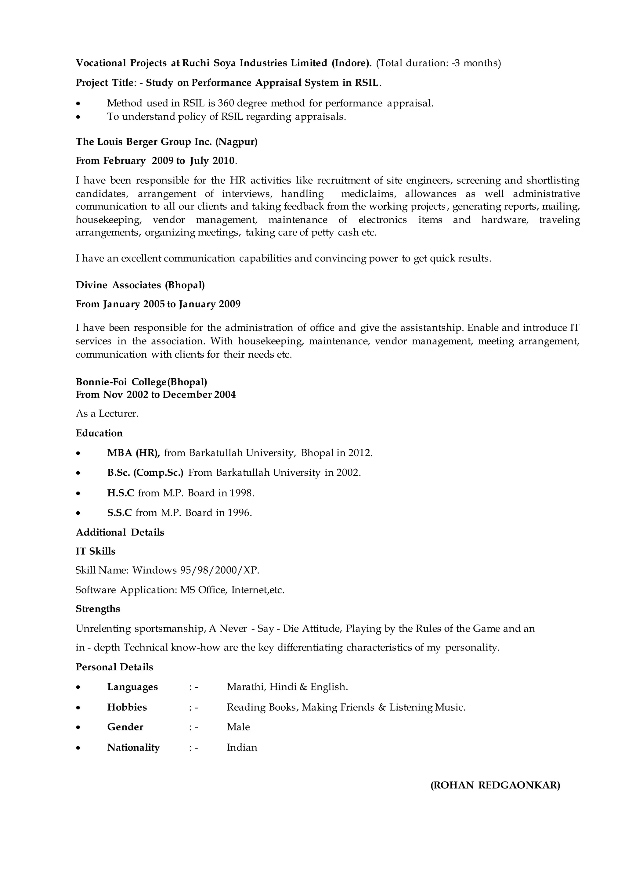 Rohan Resume M | PDF