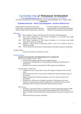 CV-M.Ali update | PDF