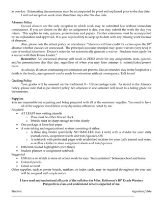 2009-2010 10 Syllabus | PDF