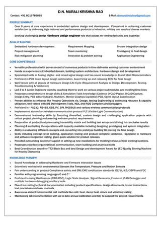 Murali Resume | PDF