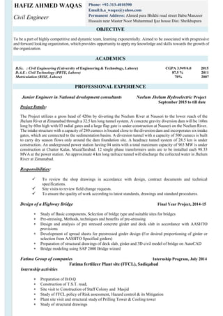 Hafiz Ahmed Waqas Resume | PDF