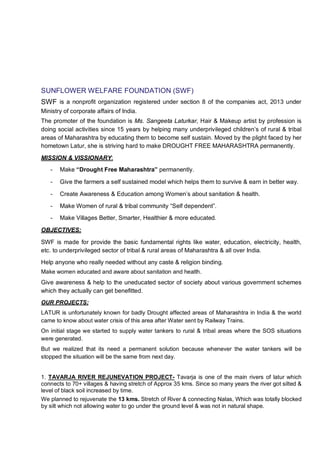 SWF Profile _SL_ | PDF | Agriculture | Industries