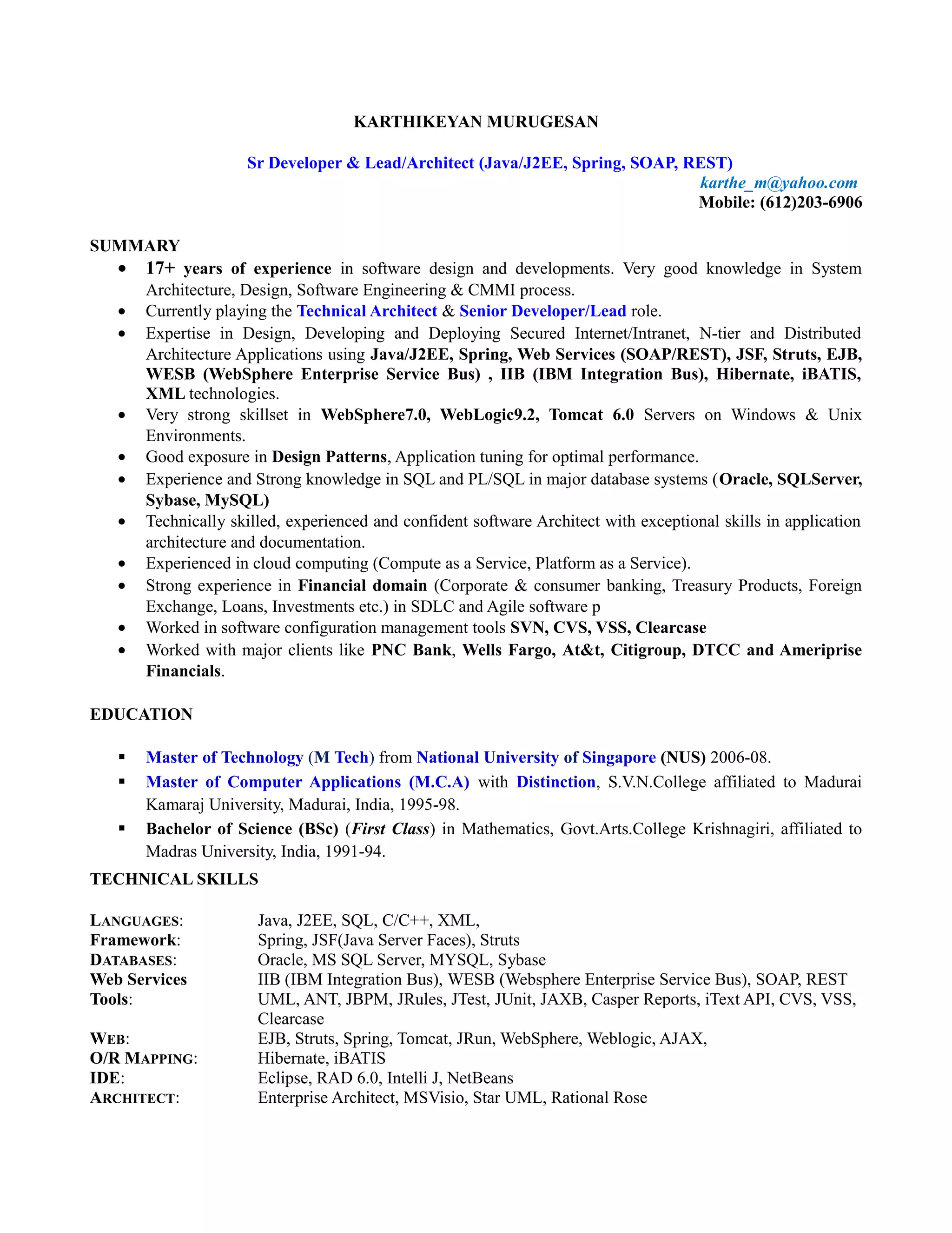 Karthikeyan Resume | DOC