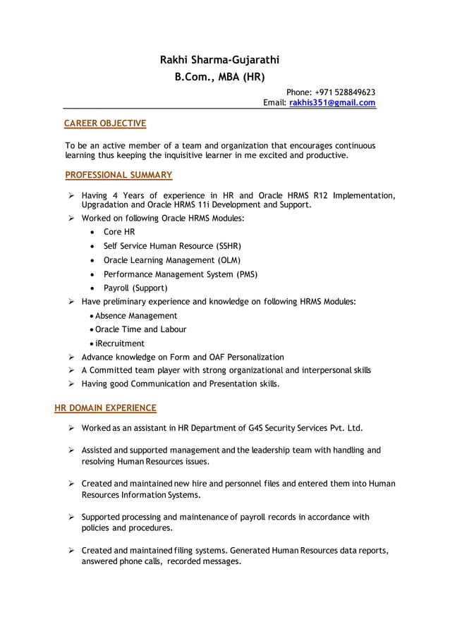 Rakhi Sharma-Gujarathi CV - New | PDF