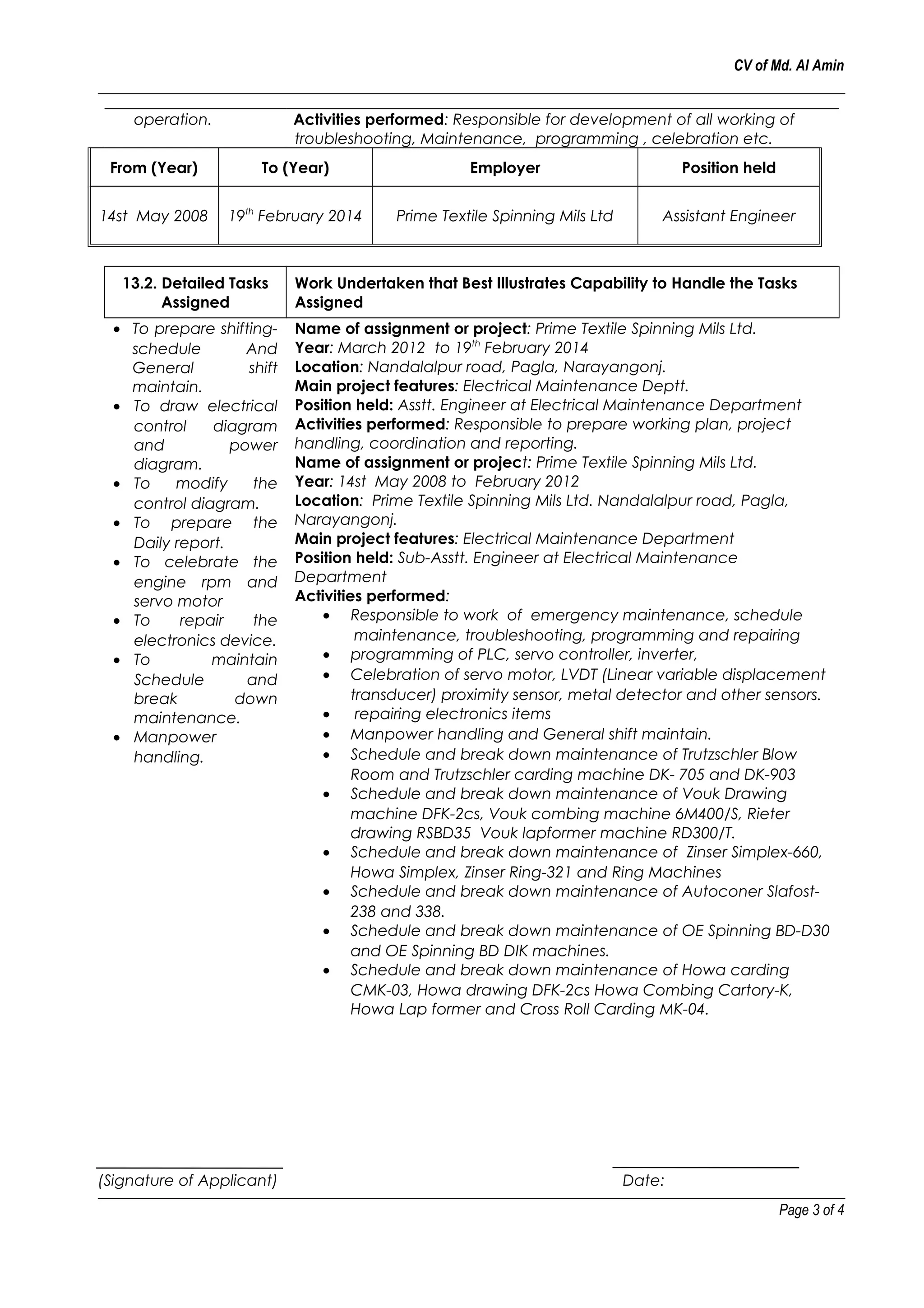 CV of Alamin | DOC