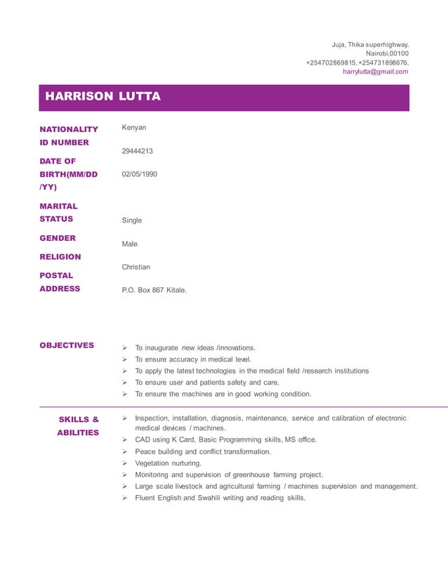 Harry Lutta Resume | DOCX