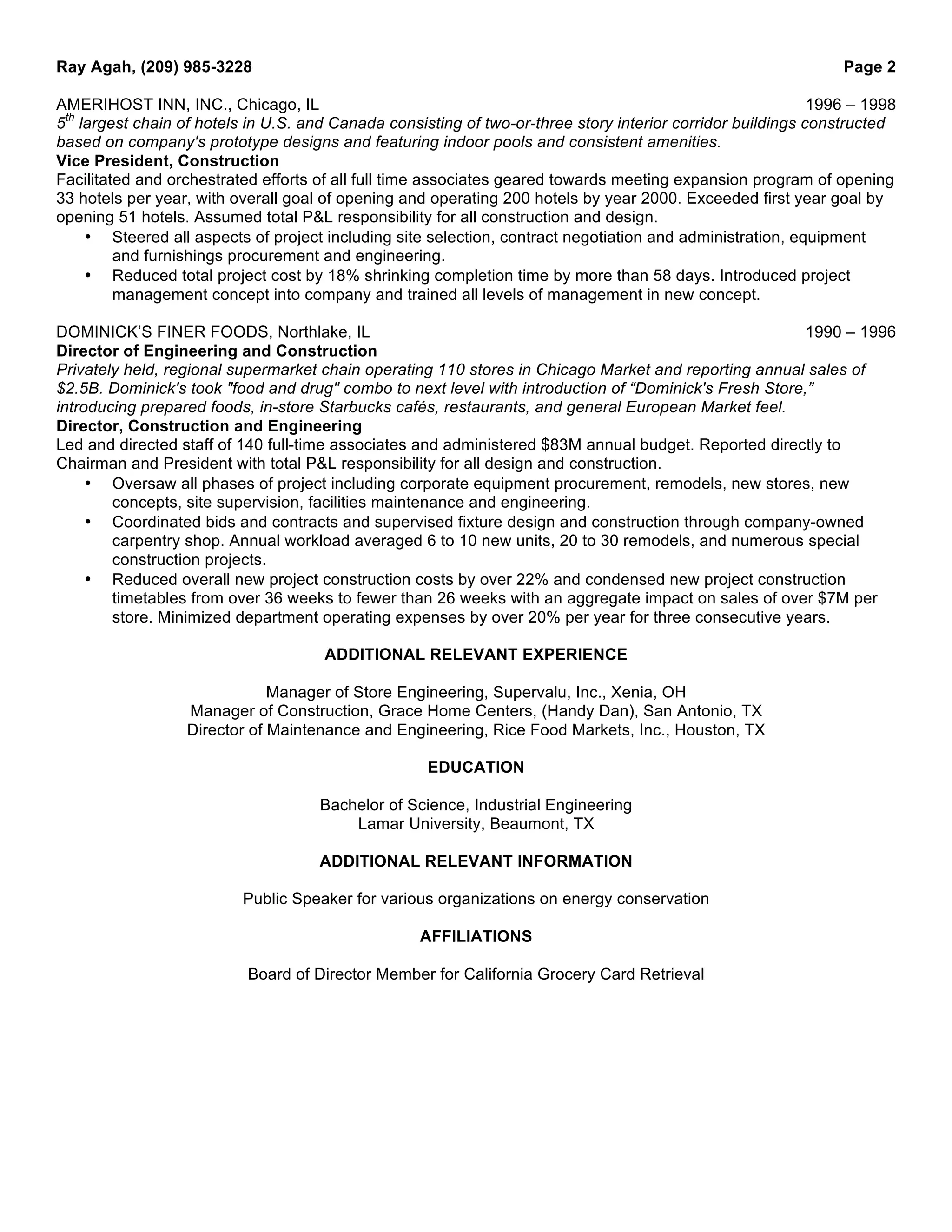 Ray Agah Resume | PDF