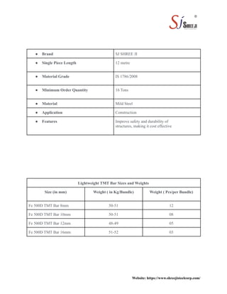 Fe 500 d tmt bar | PDF