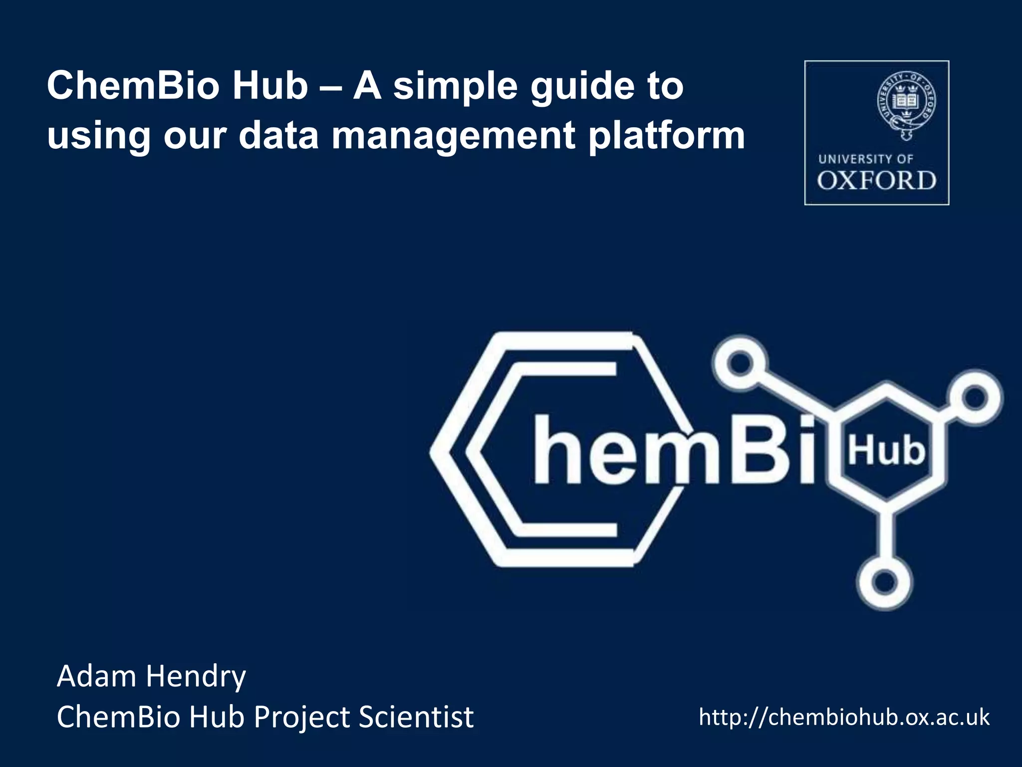 ChemBio Hub demostration guide | PPT