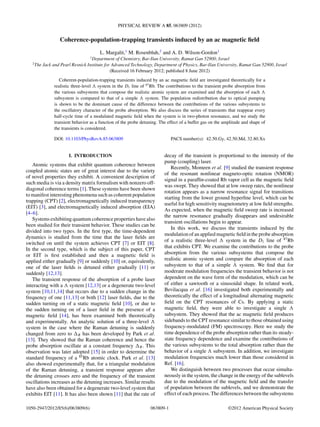 PhysRevA.85.063809 | PDF | Chemistry | Science