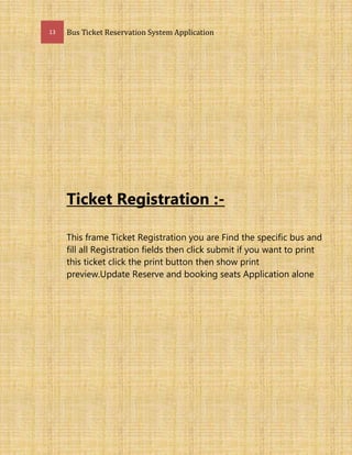 Bus Ticket Management System Documentation | DOCX