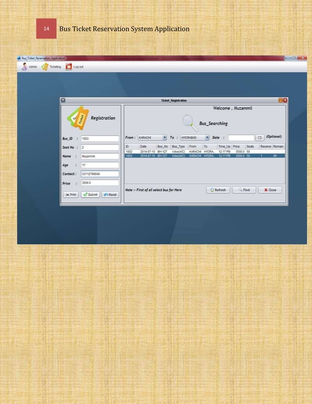 Bus Ticket Management System Documentation | DOCX