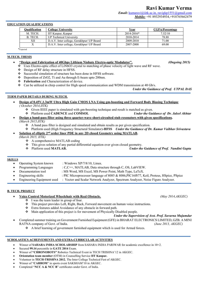 resume_ravi_iitk | PDF
