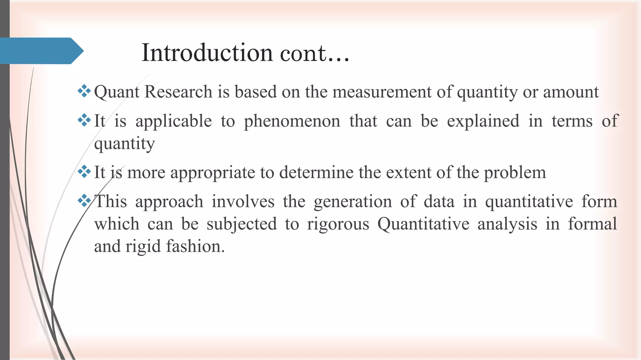 CHARACTERISTICS OF QUANTITAIVE RESEARCH | PPTX
