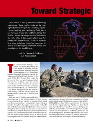 Toward Strategic Landpower | PDF