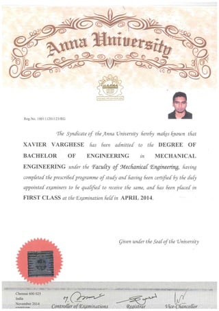 DEGREE CERTIFICATE ATTESTED | PDF