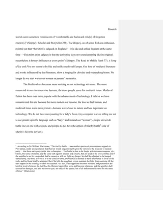 Senior Thesis--Tolkien and Martin | PDF