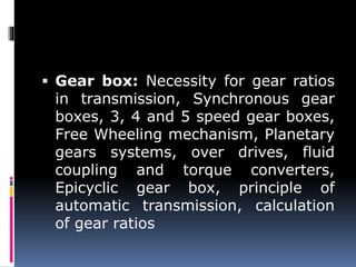 GEAR BOX PPT by -vadiyaR | PPTX