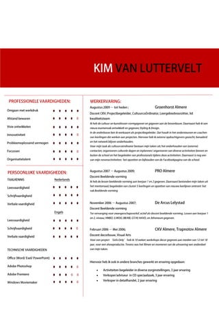 CV Kim van Luttervelt 2016 | PDF