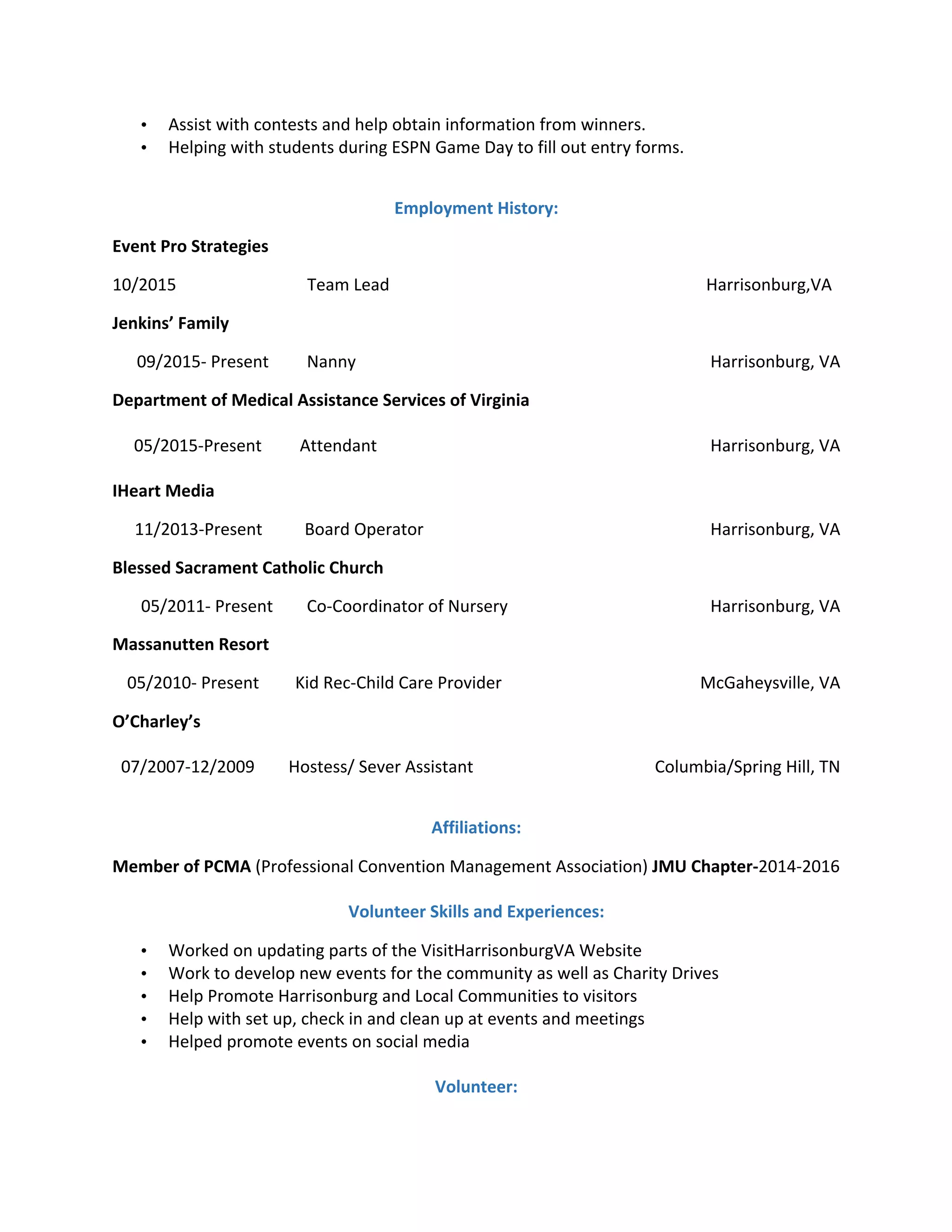 CaraResumeOct2015 | PDF