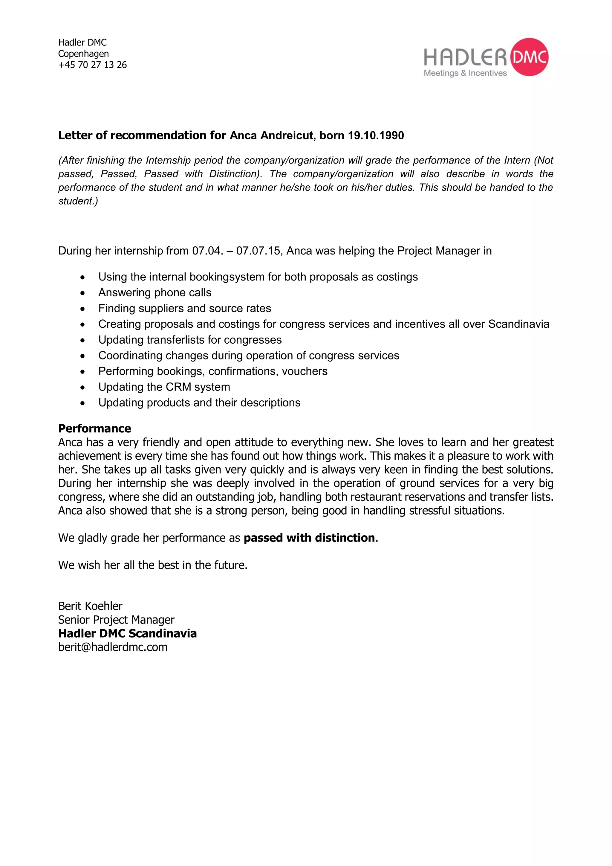Letter of recommendation | PDF