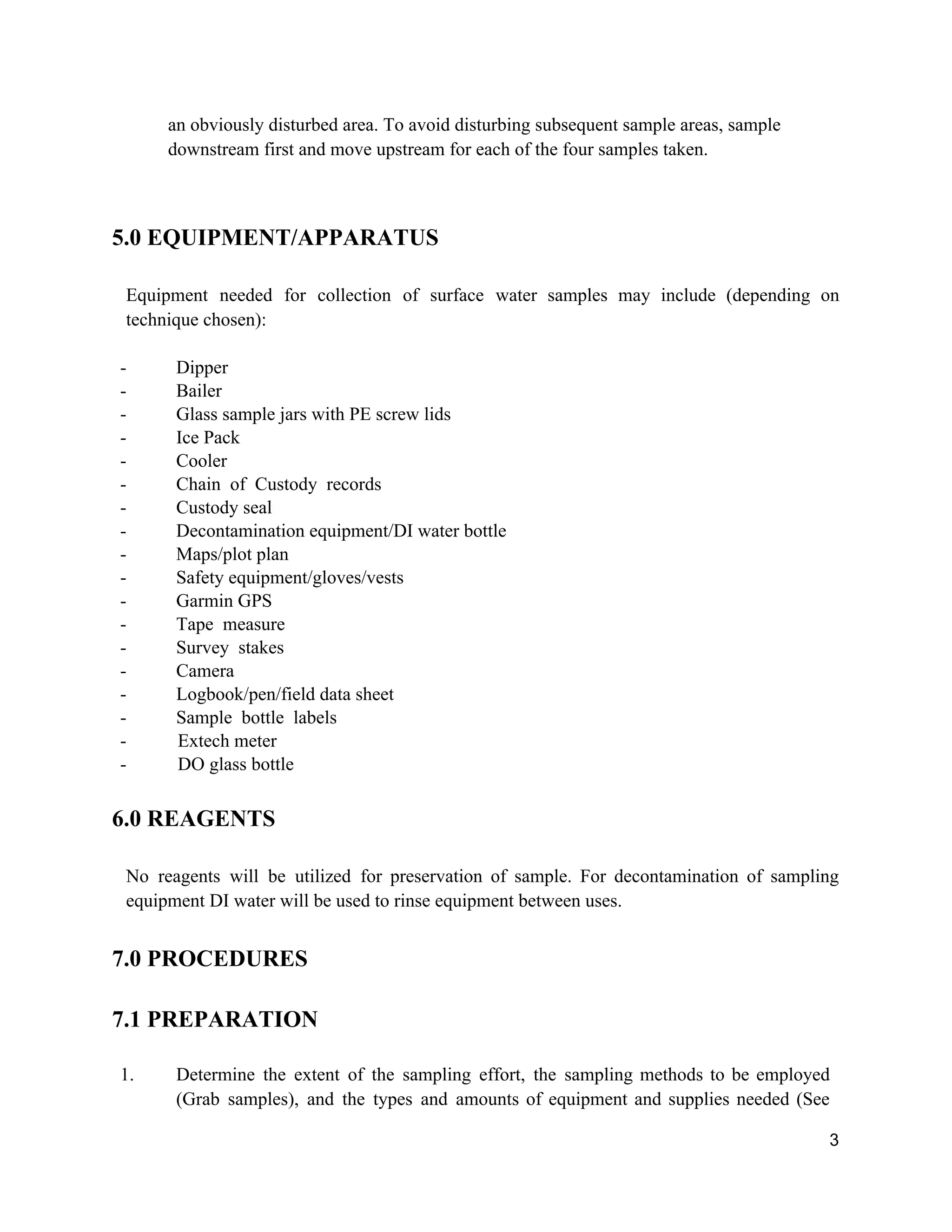 WaterSamplingSOP (1) | PDF