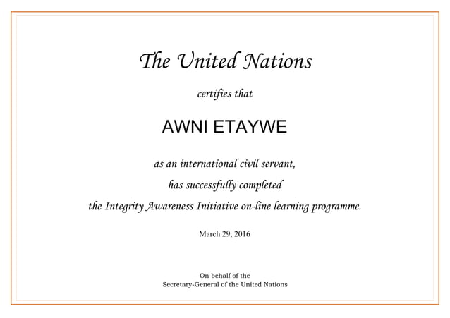 integrity certificate | PDF