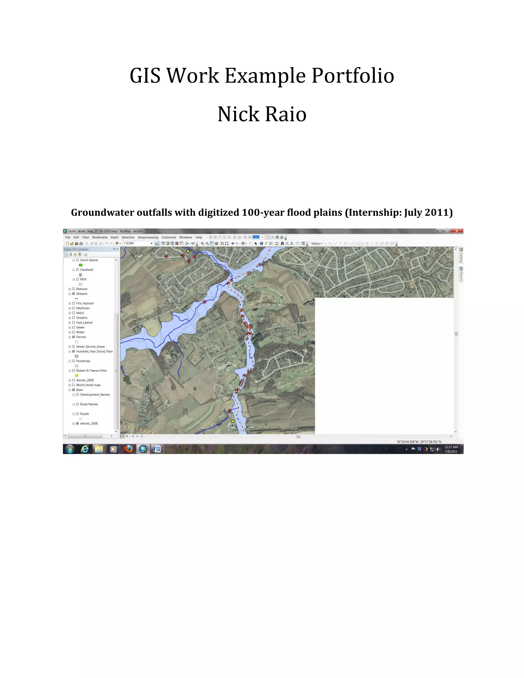 GIS Work Example Portfolio | PDF