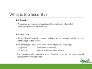 Job Security Health | PPT