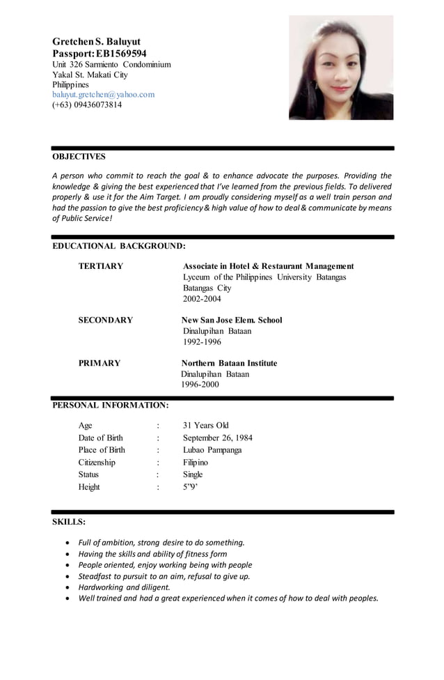 GRETCHEN UPDATED CV | PDF | Free Download