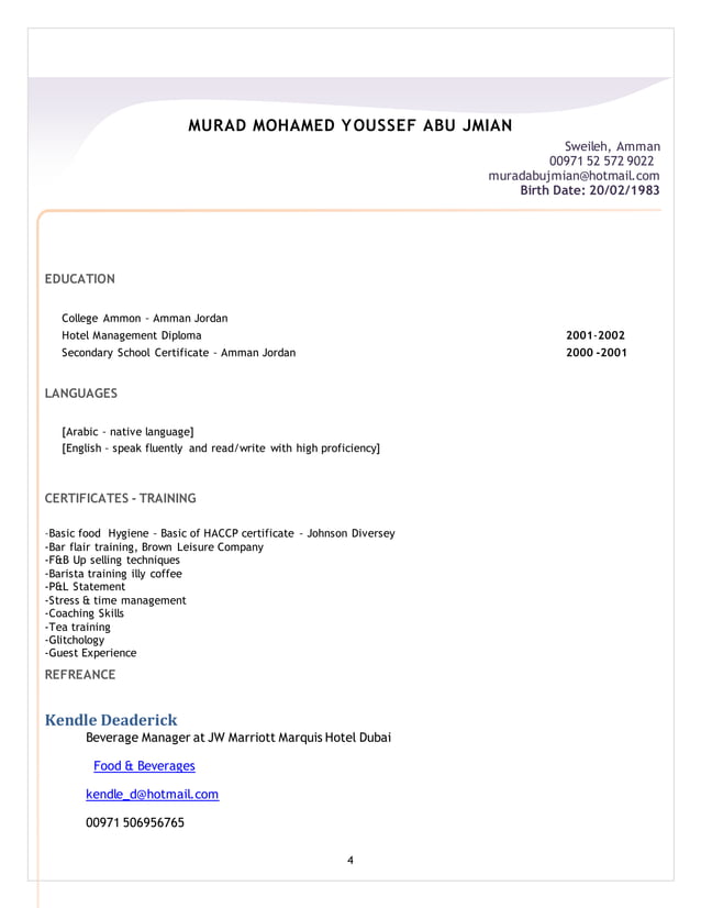 CV Murad jmian(1) - Copy | PDF