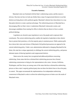 Redistricting Executive Summary | PDF