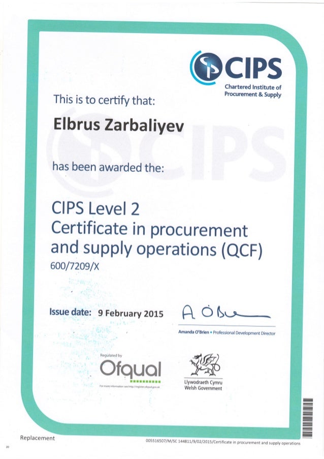 Cips Certificate Level 2 Pdf