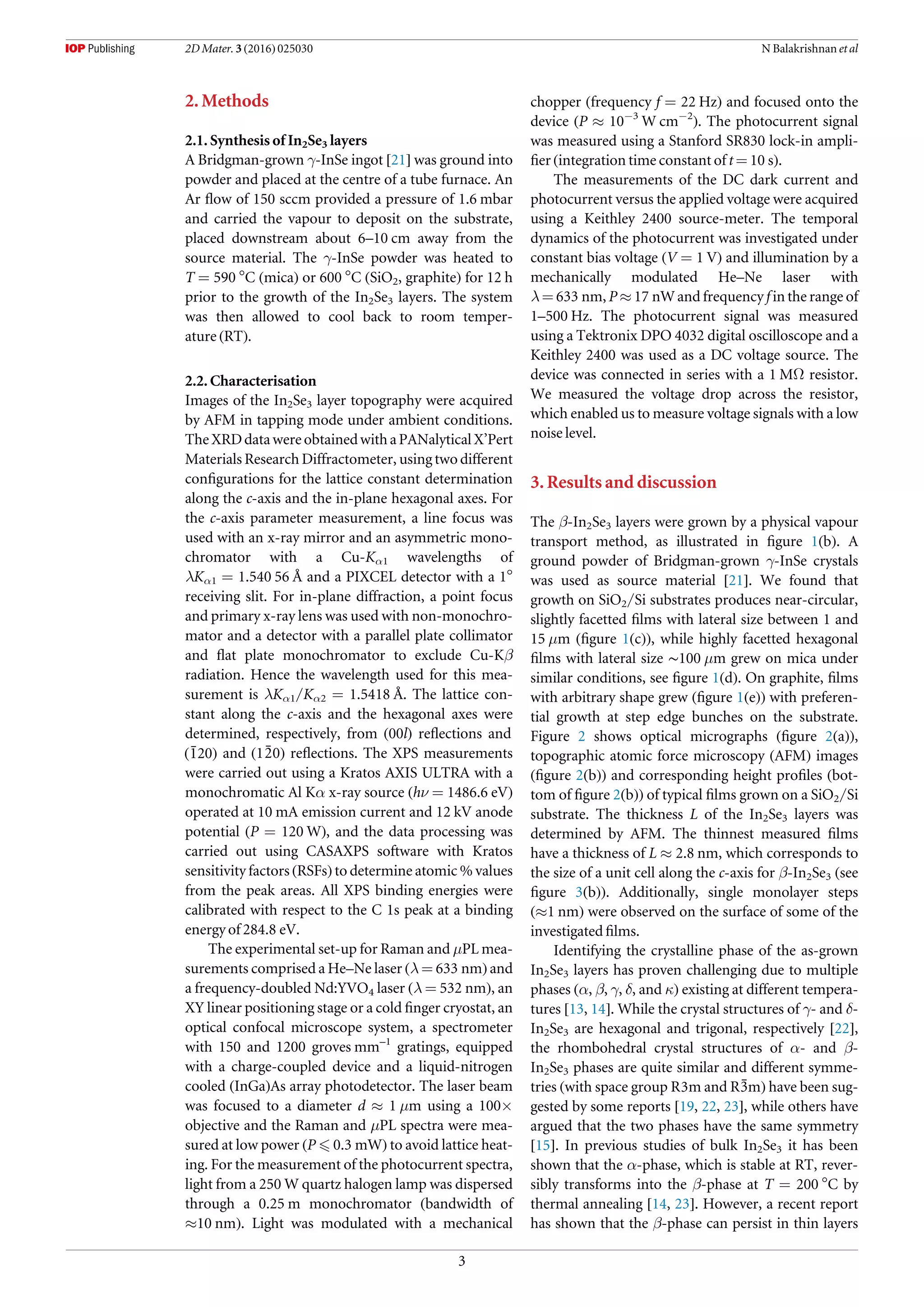 Quantum confinement- In2Se3 | PDF