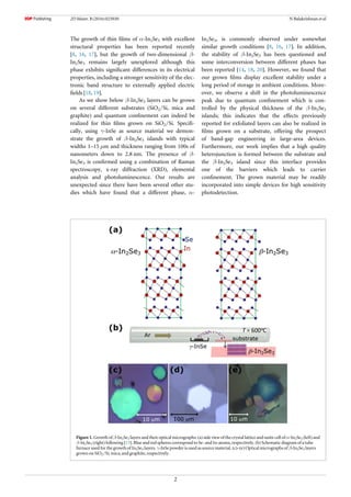 Quantum confinement- In2Se3 | PDF