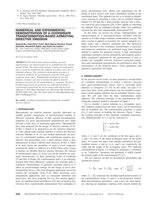 Numerical and experimental demonstration of a coordinate transformation-based azimuthal ...